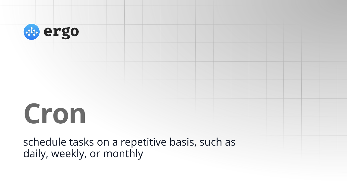 Cron | Ergo Framework documentation